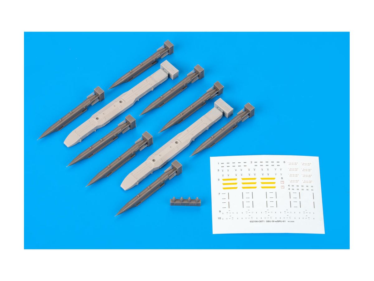 1/32 GBU-39 精密誘導爆弾 w/BRU-61爆弾架 (爆弾8個、爆弾架2個入り) | HLJ.co.jp