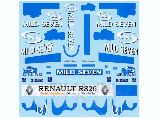 Mattel Renault R26 Mild Seven Decals | HLJ.com