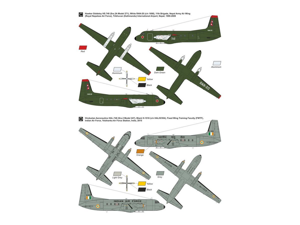HS.748/HAL-748 Military Australia,South Korea, Nepal,India (for MARK I ...