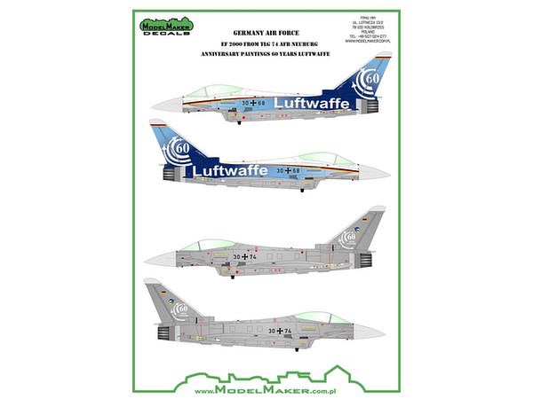 Eurofighter Typhoon Luftwaffe 60th Anniversary Memorial Decal | HLJ.com