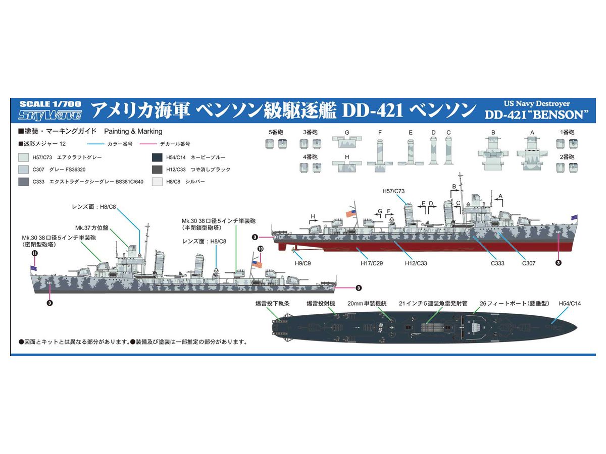 US Navy Destroyer DD-421 Benson with Etching Parts | HLJ.com