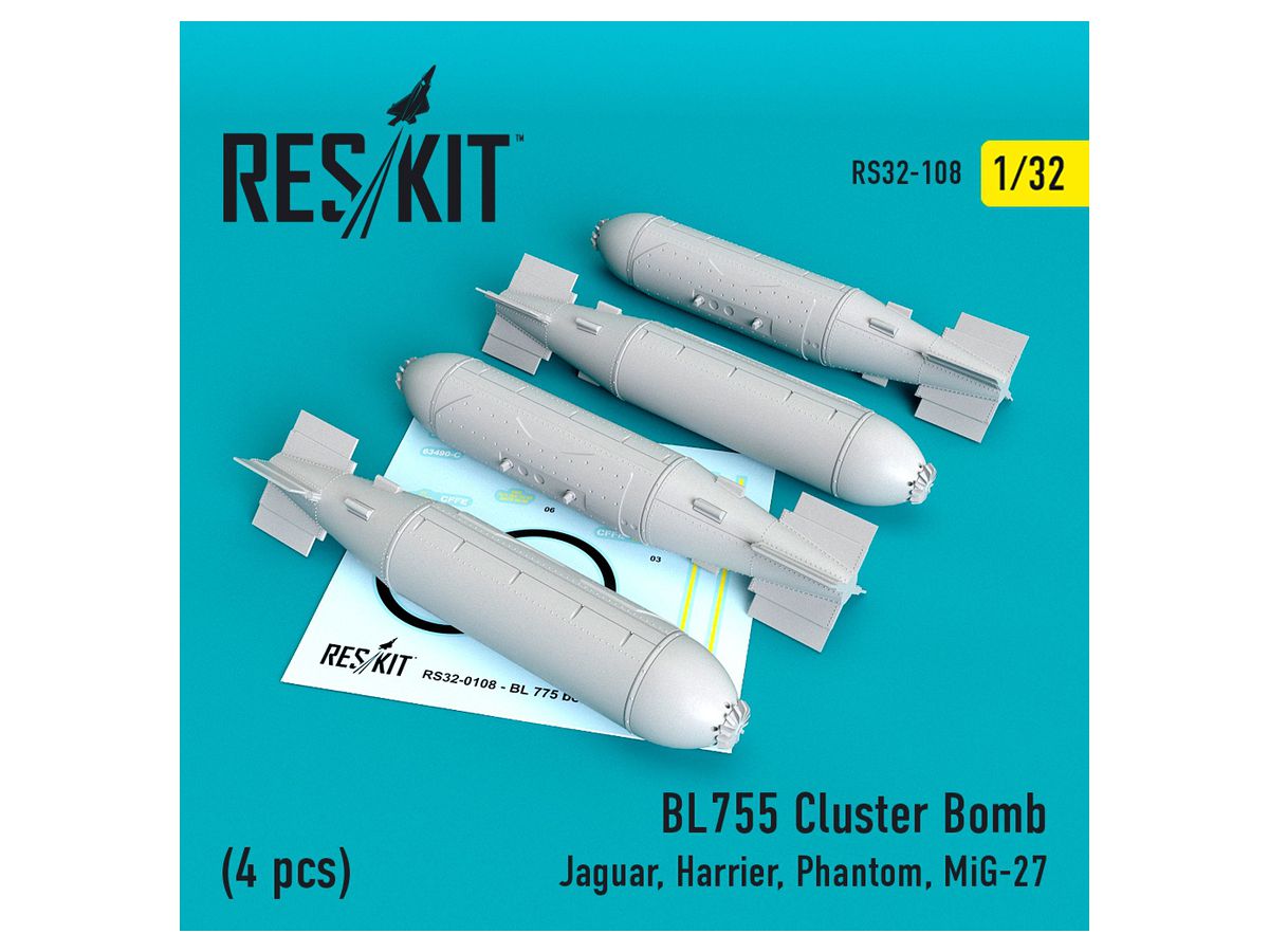 BL755 Cluster Bomb (4 pcs) (Jaguar, Harrier, Phantom, MiG-27) | HLJ.com