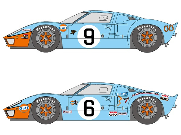 Gulf GT40 1968-69 LM Decal Set (for Fujimi) | HLJ.com