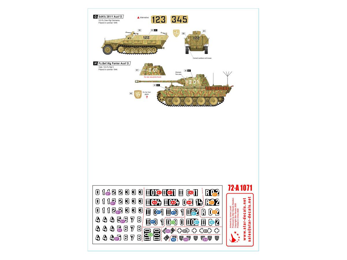 WW.II German Verking # 2 Panther D / A & Sd.Kfz.251D Half-track ...