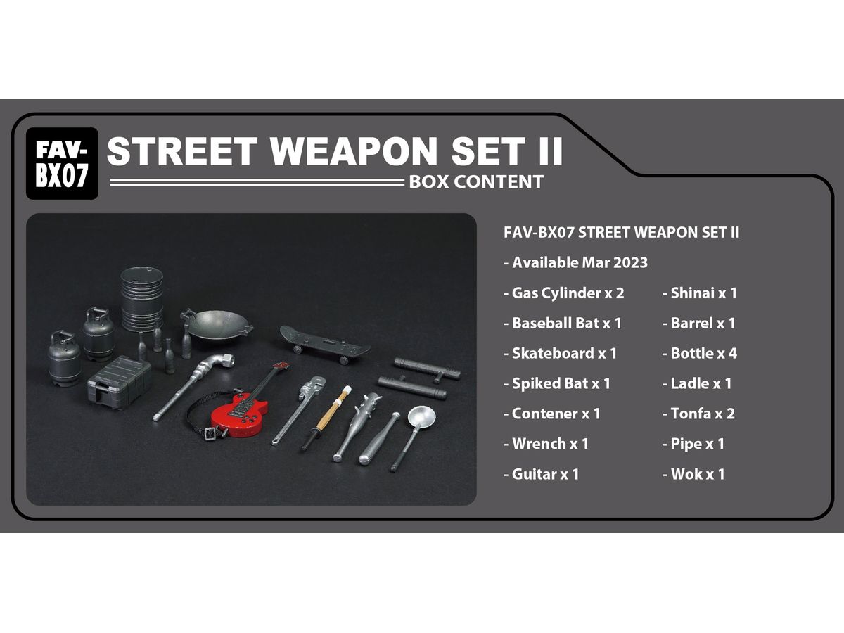1/18 オストリッチ・エクスプレスシリーズ FAV-BX07 ストリート武器セットII 可動フィギュア | HLJ.co.jp